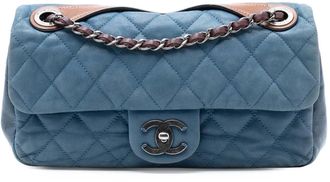 Chanel Hobo Bags - Medium Iridescent Calfskin In The Mix Flap - Gr. unisize - in Blau - f&uuml;r Damen