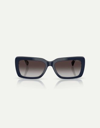 Ralph Lauren lunettes de soleil rectangulaires avec verres classiques bleu transparent