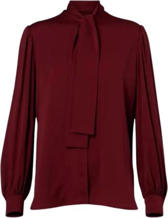 Max Mara Femme, Blouses et Chemises, Rouge, Taille: 42 FR Collection Chemises Élégantes
