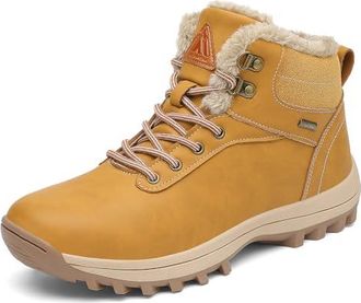 Mishansha Chaussure Hiver Chaude Homme Femme Bottes de Neige Légeres Bottines de Randonnée Fourrées Jaune 46