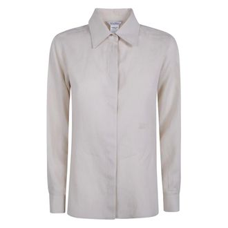 Max Mara Femme, Blouses et Chemises, Gris, Taille: 40 FR Falasco Linen Classic Shirt