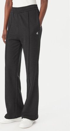 Calvin Klein Jeans Jogginghose Monogram LV047H220G Schwarz Flare Fit