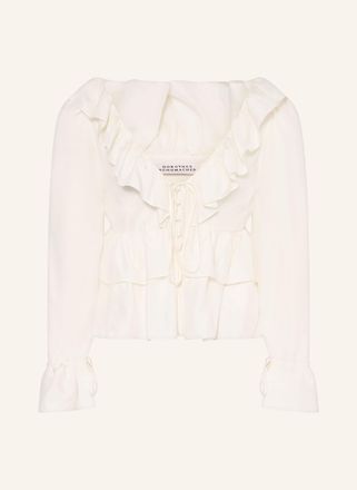 Dorothee Schumacher Dorothee Schumacher Seidenbluse Playful Volumes Mit Volants weiss