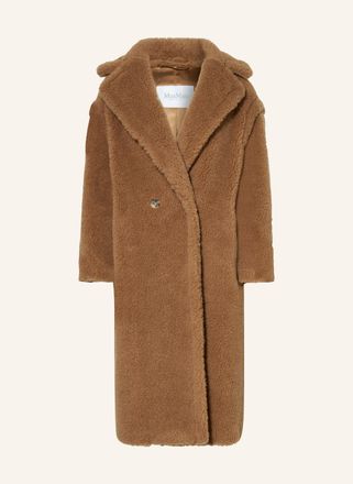 Max Mara Teddyfell-Mantel Teddy Aus Kamelhaar braun