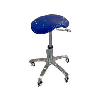 Generic Ergonomischer rollender Sattelhocker, h&ouml;henverstellbarer Sattelstuhl, 440 Pfund Tragf&auml;higkeit, geeignet for Sch&ouml;nheitssalons und Heimb&uuml;ros(Blue)