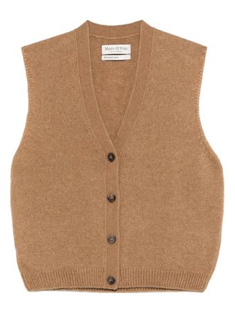 Marc O'Polo Weste mit Kn&ouml;pfen - Braun