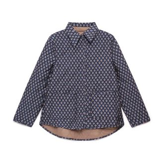 Maliparmi Maliparmi - Veste Jacquard G&eacute;om&eacute;trique - Femme - Vestes - Bleu - Taille: 46 FR