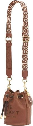 Marc Jacobs Femme, Sacs, Brun, Taille: ONE Size The Thin Outline Logo Webbing Strap