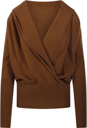 7 For All Mankind Pull-over cache-coeur &agrave; col en V - Femme - Pulls - Beige - Taille: 36 FR