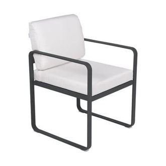 Fermob Fauteuil de repas rembourré Bellevie - Blanc - Mousse polyuréthane HR - Designer Pagnon & Pelhaître