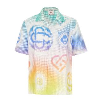 Casablanca Homme, Chemises, Multicolore, Taille: M Msp26Sh00304 Chemise en satin de soie