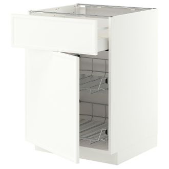 IKEA METOD / MAXIMERA Unterschrank mit Drahtkorb/T&uuml;r