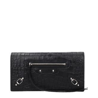 Balenciaga Pochette Femmes Cuir Noir