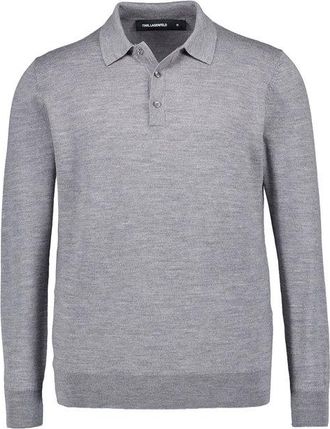 Karl Lagerfeld Herren Polo-Shirt grau meliert
