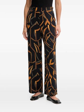 Joseph Ribkoff pantalon &agrave; motif g&eacute;om&eacute;trique - Noir