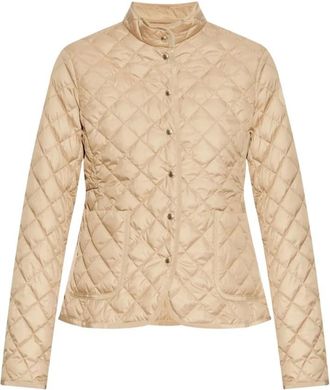 Moncler Femme, Vestes, Beige, Taille: 38 FR Epin Fit & Flare Short Down Jacket