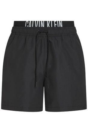 Calvin Klein Herren Badehose Medium Double mit Tunnelzug, Schwarz (Pvh Black), S