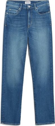 Armedangels Damen Jeans Straight Leg Mid Waist Bio-Baumwoll Mix Comfort-Stretch CARENAA Straight Fit Cenote