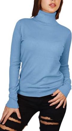 JOPHY & CO. 22053 Pull femme col haut, denim, XL