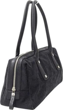 Ferragamo Sac bandouli&egrave;re Pre-owned en toile - Femme - Pre-owned - Noir - Taille: ONE Size