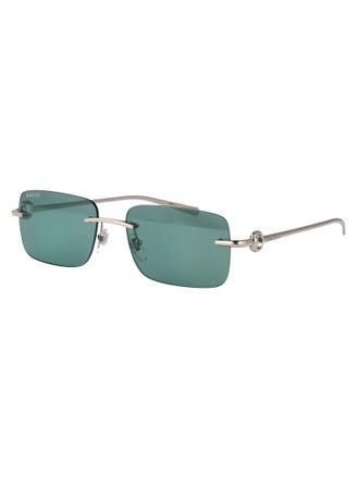 Gucci GG1703S Rimless Metal Sunglasses - Silver