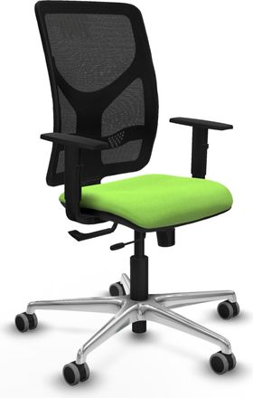 Piqueras y Crespo Verwaltungsstuhl mit 1D-Armlehnen, h&ouml;henverstellbare Lendenwirbelst&uuml;tze, ausgestattet mit Syncro/Traslack und Schneideschaum, mit Rollen von 65 mm, Pa