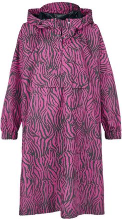 Noisy May Damen NMSKY L/S Printed RAINPONCHO NOOS Regenponcho, Java/AOP:Zebra PINK Yarrow, ONE Size