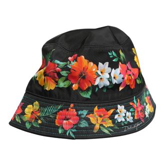 Dolce & Gabbana Homme, Accessoires, Multicolore, Taille: ONE Size Bob en nylon &agrave; imprim&eacute; floral