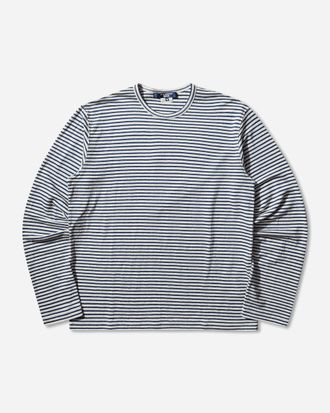 Junya Watanabe Men s Striped Longsleeve T-Shirt White / Blue