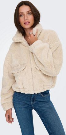 Only Pl&uuml;schjacke ONLANNA CONTACT LIFE SOL JACKET CC OTW mit aufgesetzten Taschen, weiche Pl&uuml;schqualit&auml;t