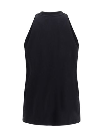Darkpark Womens Milla Cut-Out Cotton Tank Top Black Cotton; Elastane