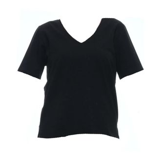 Aragona V-Neck T-Shirt - - Tops - Damen - Schwarzk - M
