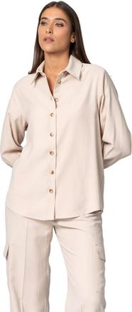 Kocca Femme, Blouses et Chemises, Beige, Taille: 40 FR Chemise Manches Longues Luxueuse