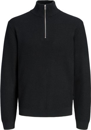 Jack & Jones Troyer JPRBLACONNOR KNIT HALF ZIP Baumwolle, regular fit