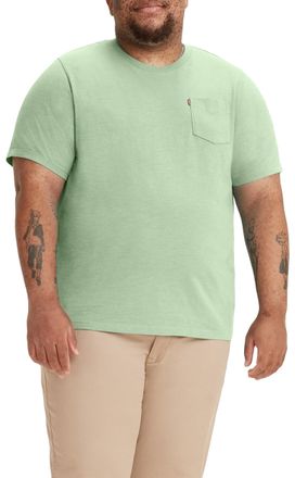 Levi's Herren Big & Tall Classic Pocket Tee T-Shirt, Aqua Foam, 1XL