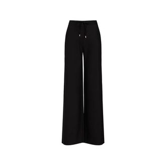 Max Mara Pantalon &agrave; jambe large en laine m&eacute;lang&eacute;e