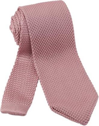 Alizeal Cravates tricotées décontractées multicolores vintage pour homme, rose, taille unique