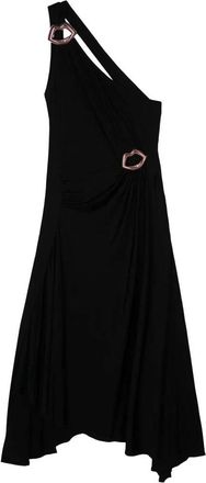 Sonia Rykiel Femme, Robes, Noir, Taille: 38 FR Lips-motif Asymmetric Midi Dress