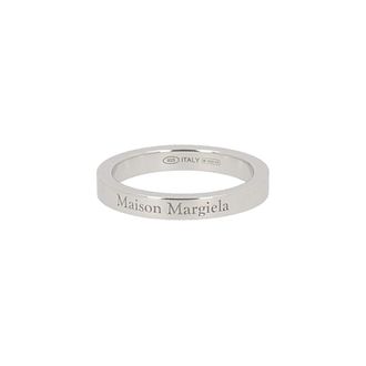 Maison Margiela Homme, Accessoires, Gris, Taille: 46 MM Logo Reference Ring 3 mm