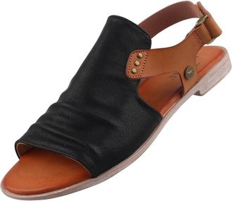 Mustang Jeans Damen Sandale Hochfront Nieten Faltendetail Slouchy Optik 1388-808, Größe:39 EU, Farbe:Schwarz