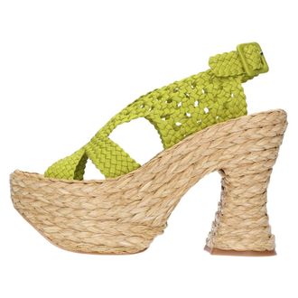 Paloma Barcel&oacute; Femme, Chaussures, Vert, Taille: 38 EU Sandales Xia en Satin