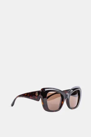 Balenciaga Womens Diva Butterfly Tortoiseshell Sunglasses Brown