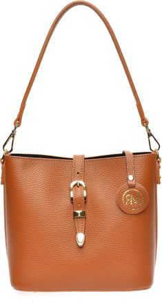 Roberta M Braune Lederhandtasche