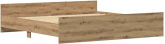 vidaXL Bettrahmen Artisan-Eiche 203 x 203 x 50 cm Holzwerkstoff vidaXL