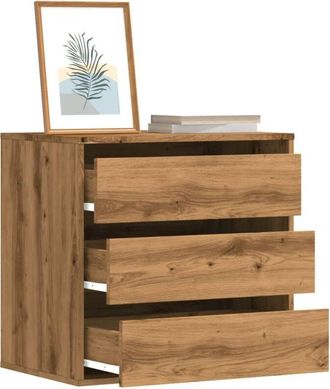 vidaXL Commode dangle ch&ecirc;ne artisanal 60x41x58 cm bois ding&eacute;nierie - Vidaxl