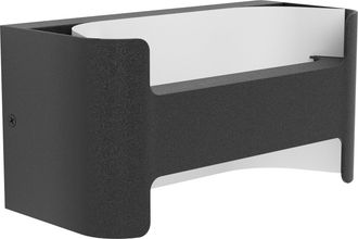 Eglo LED Außen-Wandlampe Passirano, Außenleuchte, Wandleuchte aus Aluminium-Guss in Schwarz, Weiß und Kunststoff in Transparent, Außenlampe warmweiß, IP44