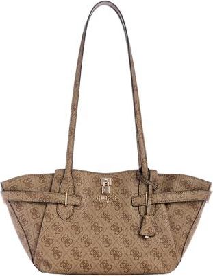 Guess sac &agrave; &eacute;paule Yesba Girlfriend Shoulder Satchel Bag Latte Logo brun
