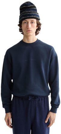 Scotch & Soda Herren Essential Badge Logo Crewneck Sweatshirt, Sky Captain, XXL