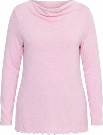 Miamoda Strickpullover Pullover A-Linie Wasserfall-Ausschnitt Wellensaum
