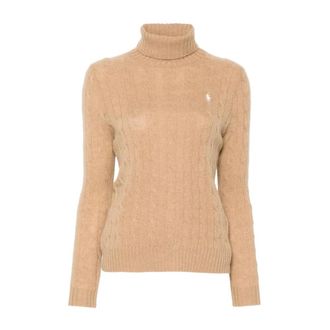 Ralph Lauren Rollkragenpullover mit Logo - - Knitwear - Damen - Beige - S